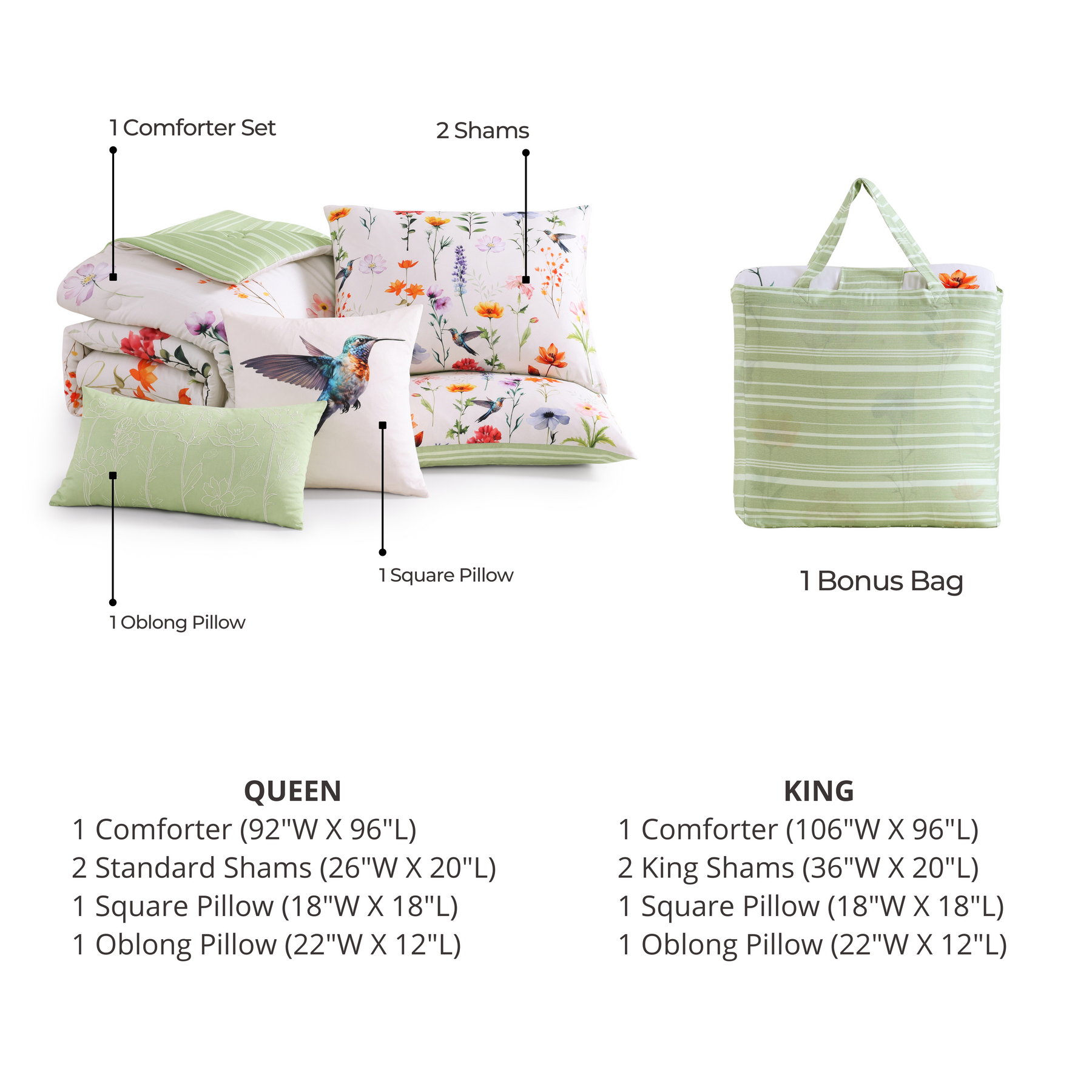Bebejan Fresh Cut Flowers 5 Piece Reversible Comforter Set – Latest Bedding