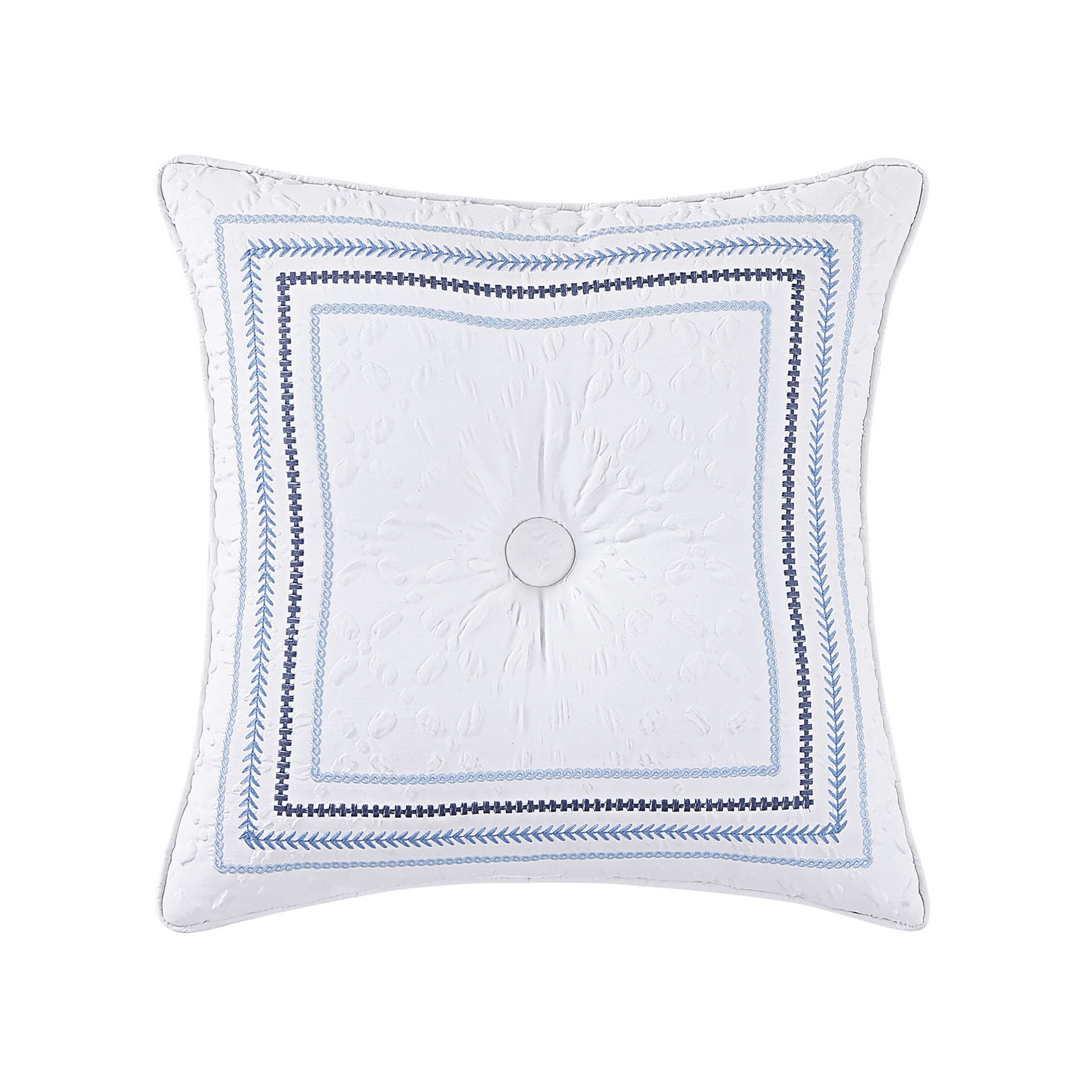 Bayside Blue Square Decorative Throw Pillow 18" x 18" – Latest Bedding