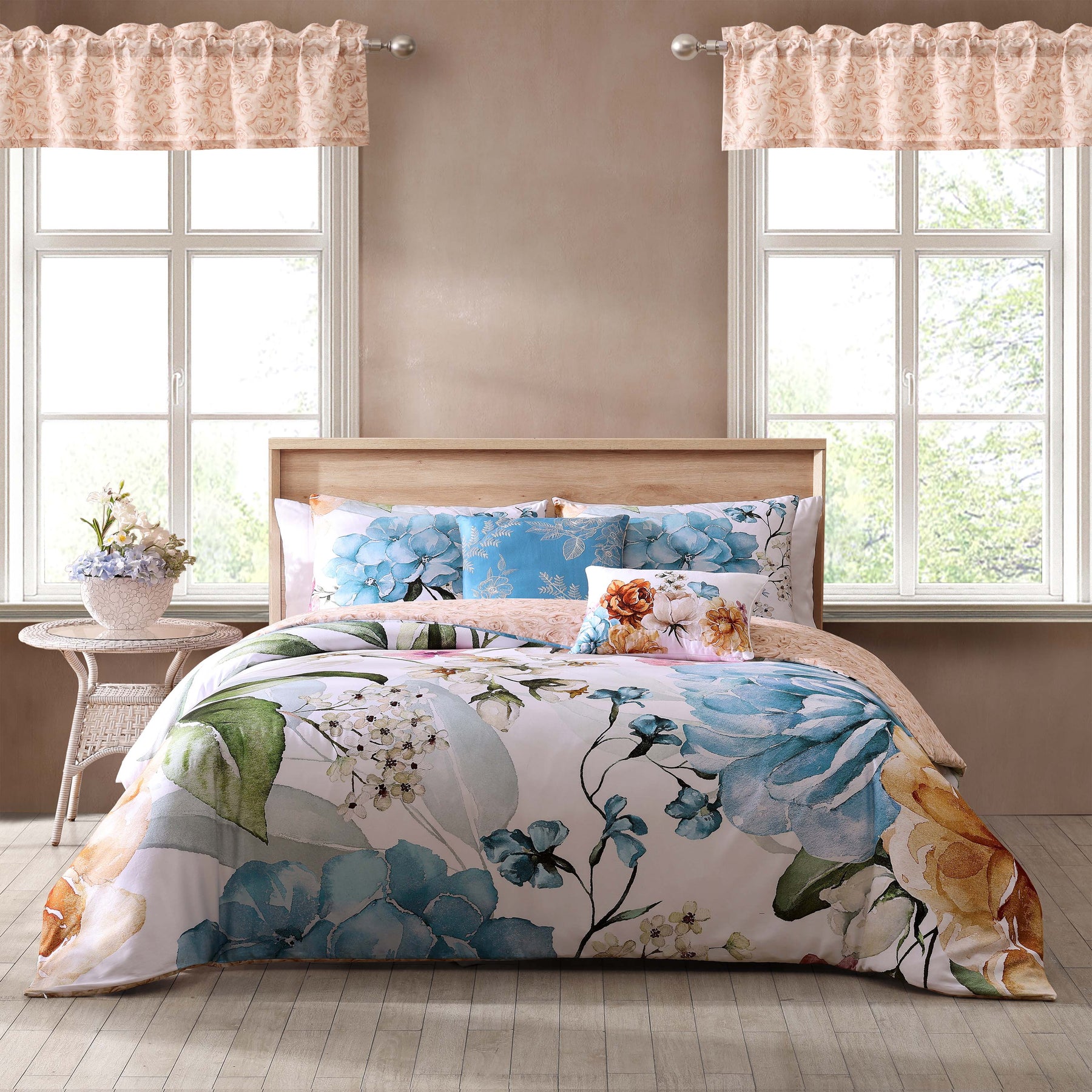 Bebejan Maia Blue 5 Piece Reversible Comforter Set – Latest Bedding