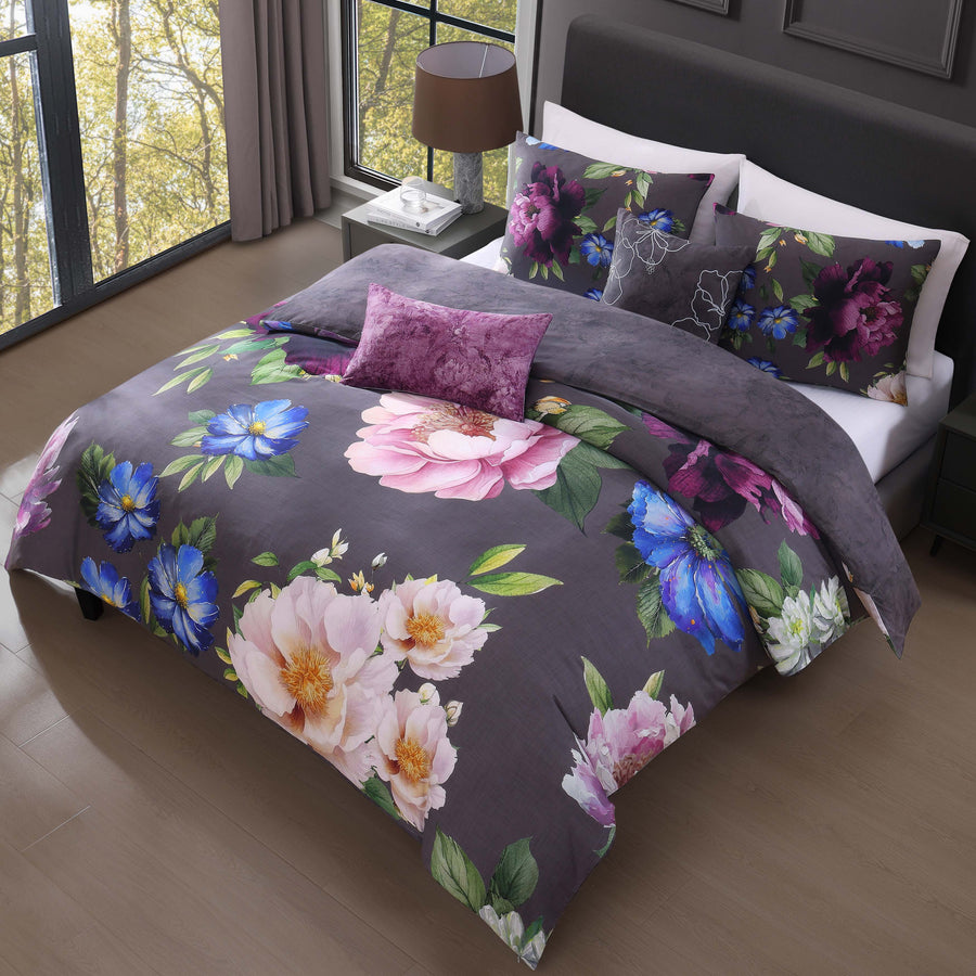 Bebejan Elegant Blossoms 5 Piece Reversible Comforter Set – Latest Bedding