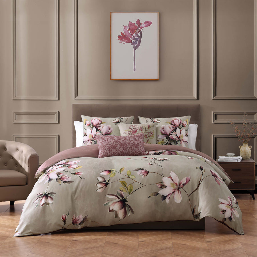 Floral Damask Periwinkle 4 Piece Comforter Set – Latest Bedding