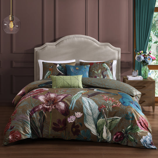 Floral Damask Periwinkle 4 Piece Comforter Set – Latest Bedding