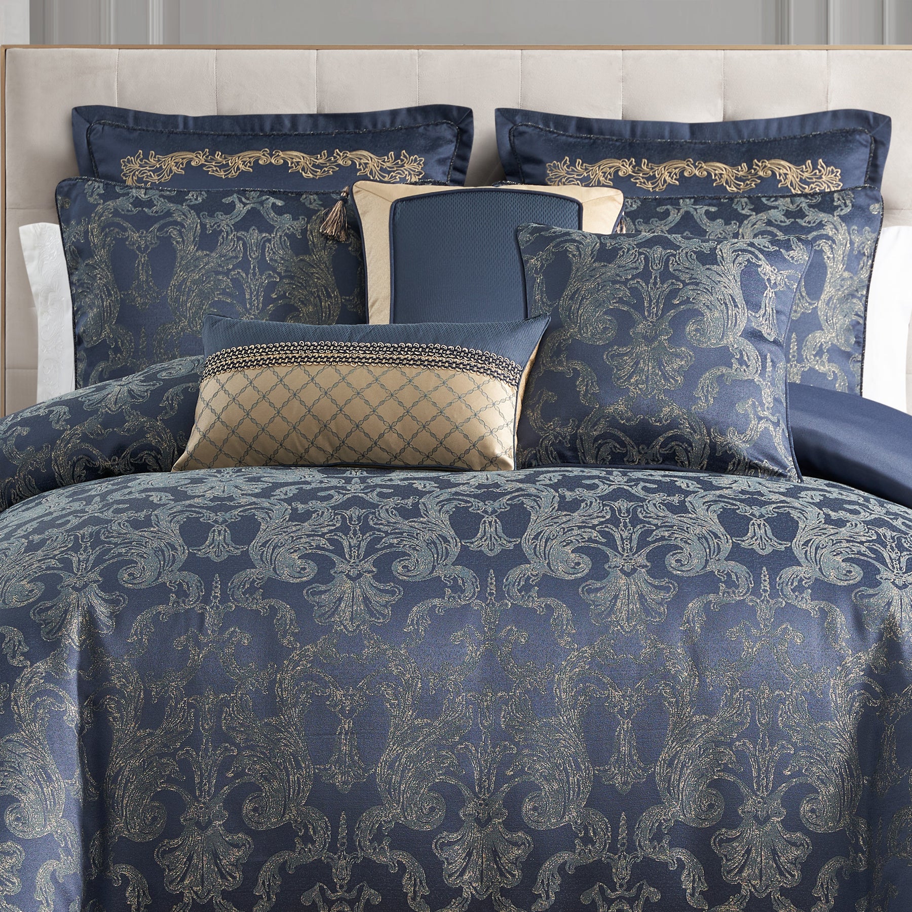 Brennigan Navy 6 Piece Comforter Set – Latest Bedding