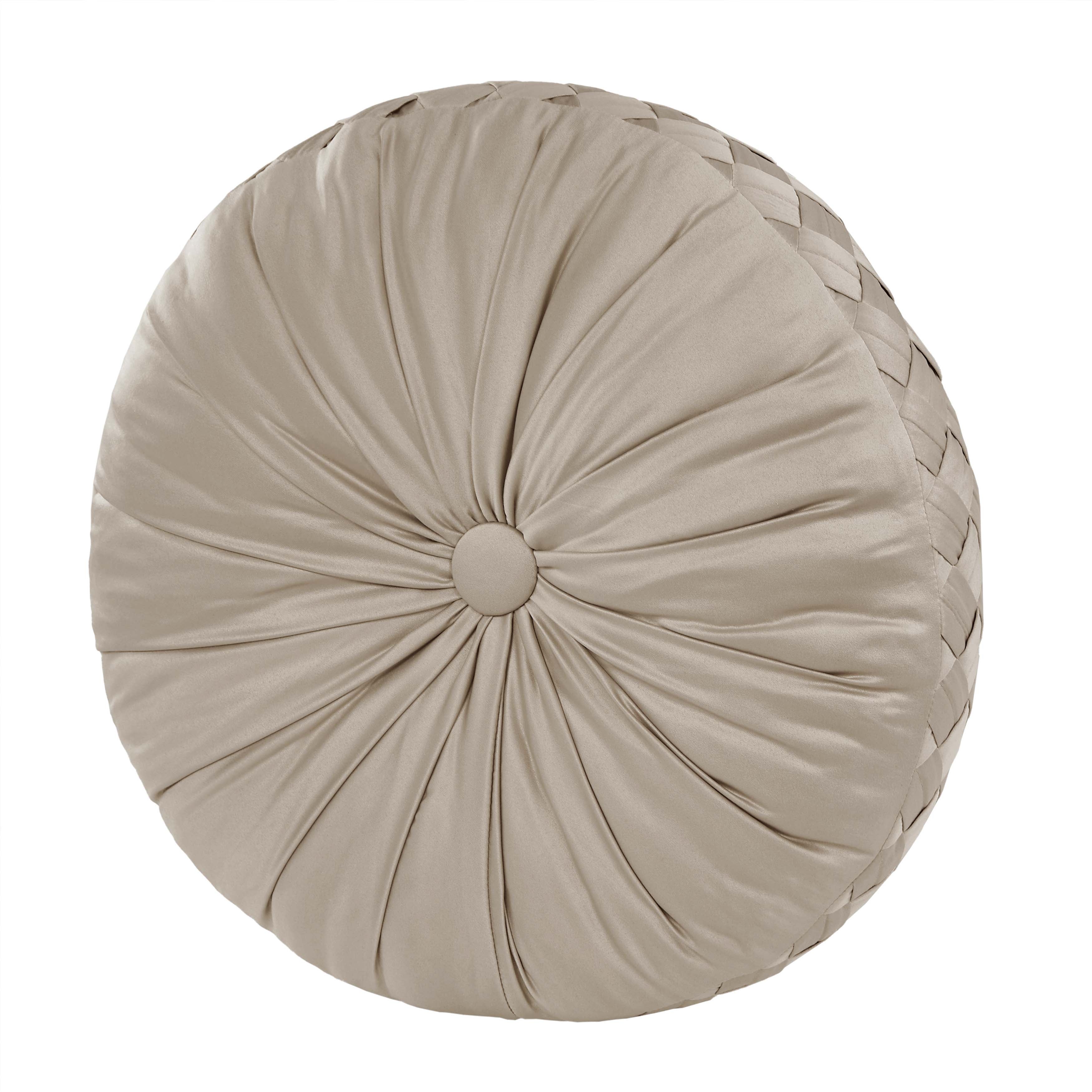 Brilliance Pebble Tufted Round Decorative Throw Pillow 15" x 15 ...