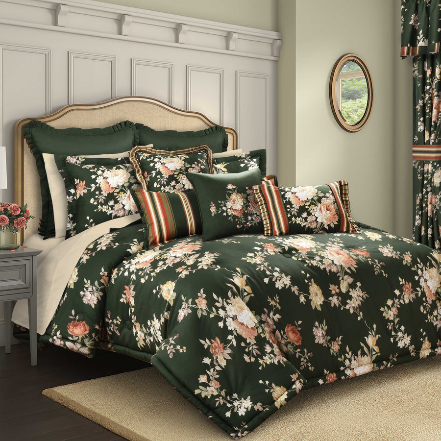 Floral Damask Periwinkle 4 Piece Comforter Set – Latest Bedding
