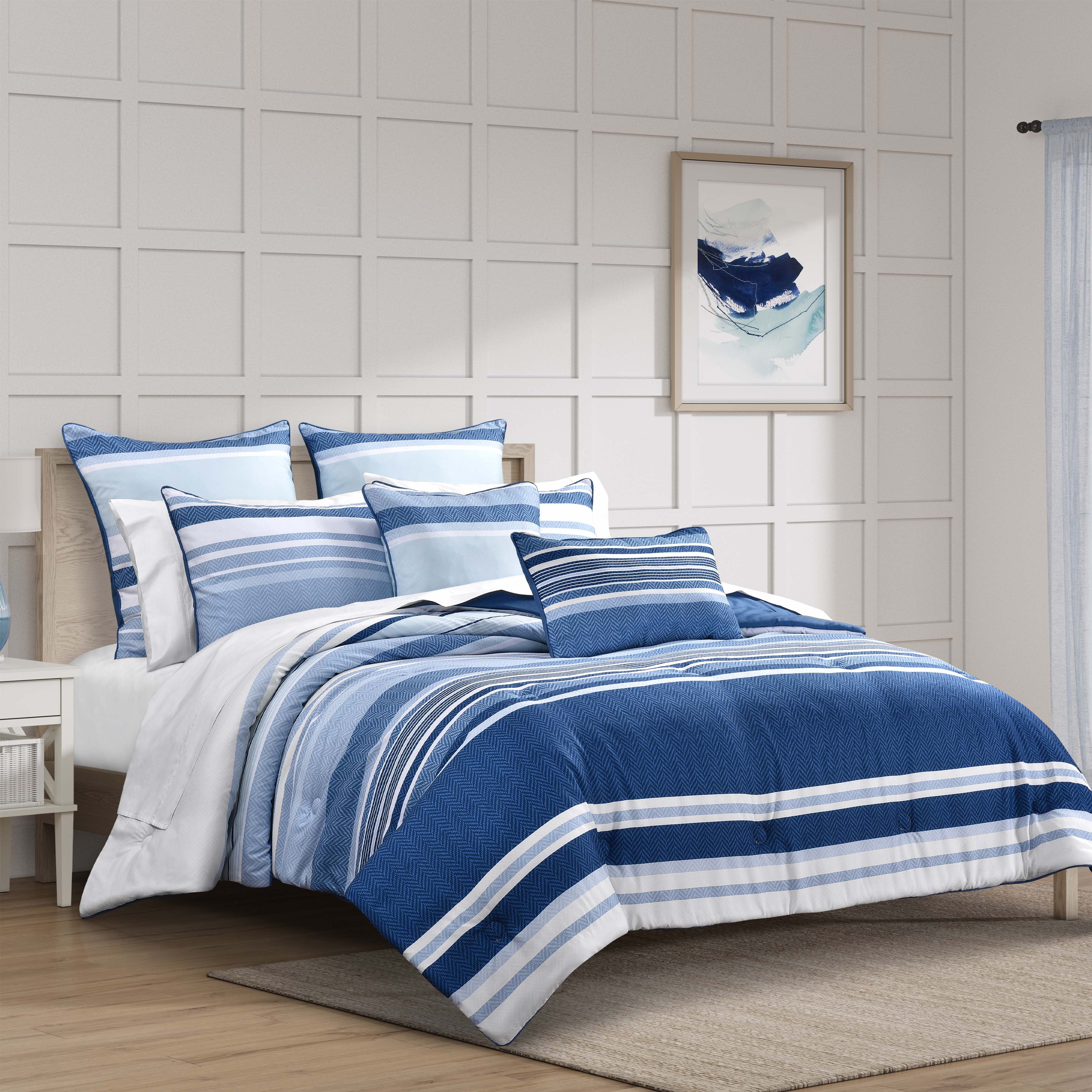 Carson Blue 3 Piece Comforter Set – Latest Bedding
