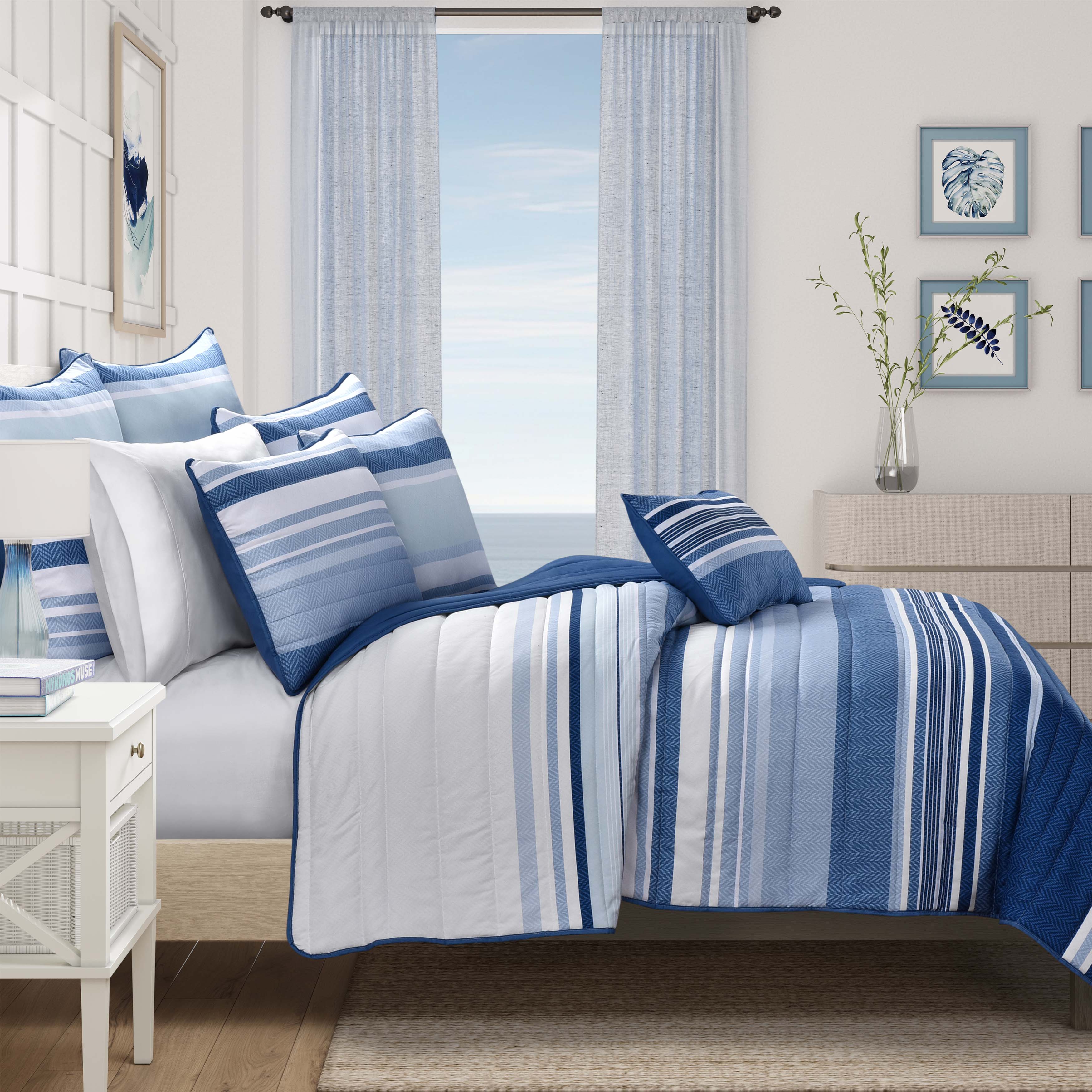Carson Blue 3 Piece Quilt Set – Latest Bedding