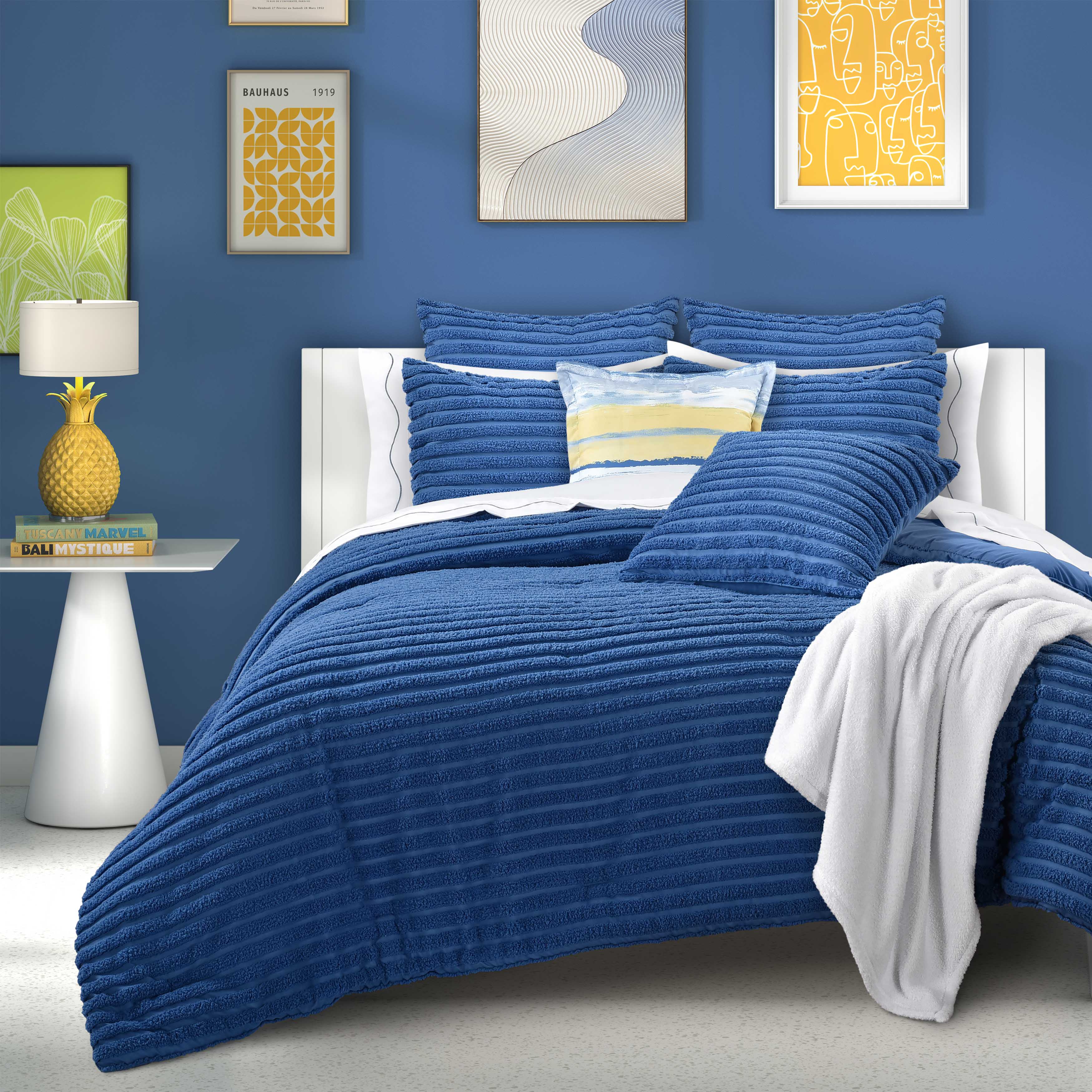 Darby Azure 3 Piece Comforter Set – Latest Bedding