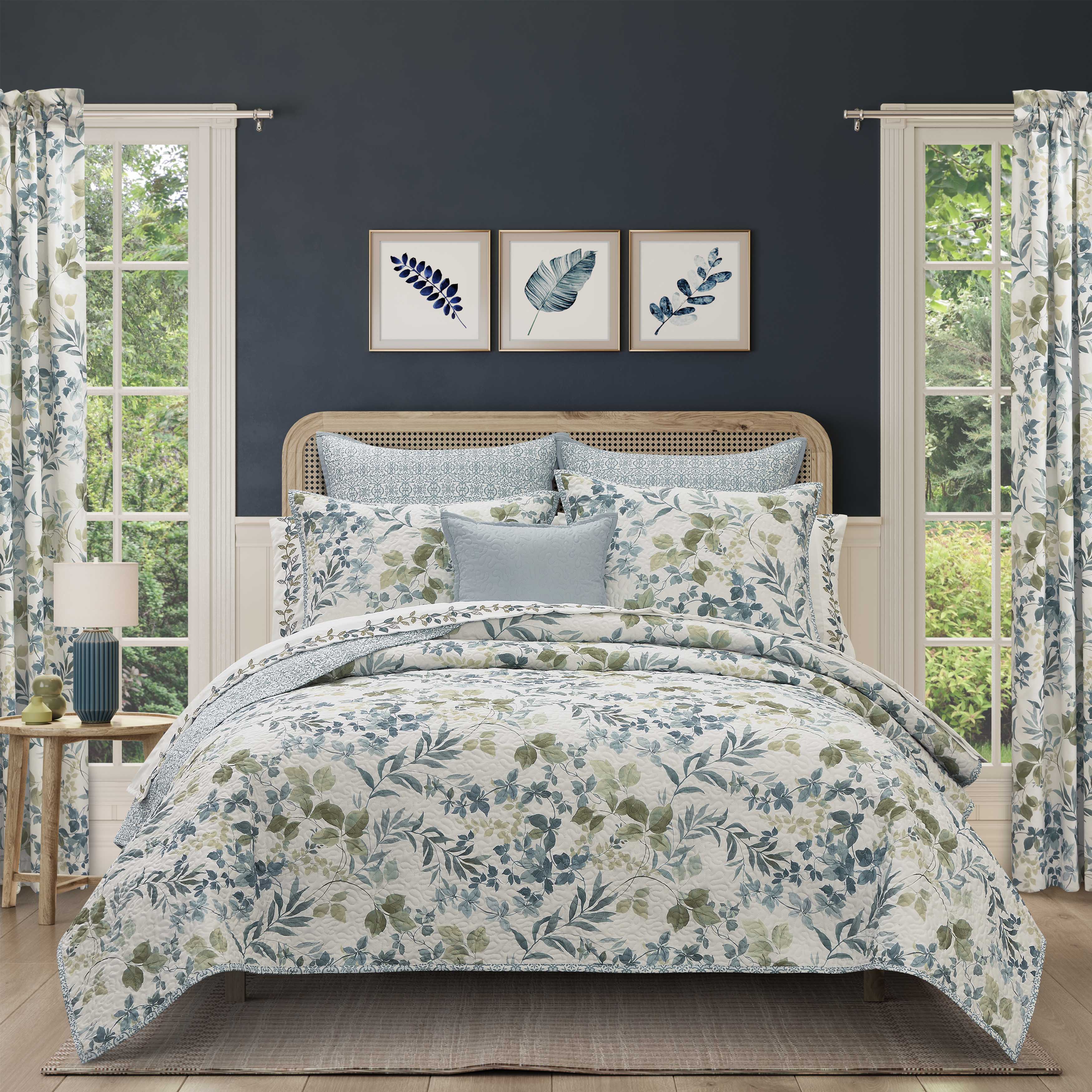 Evergreen Blue 3 Piece Quilt Set – Latest Bedding