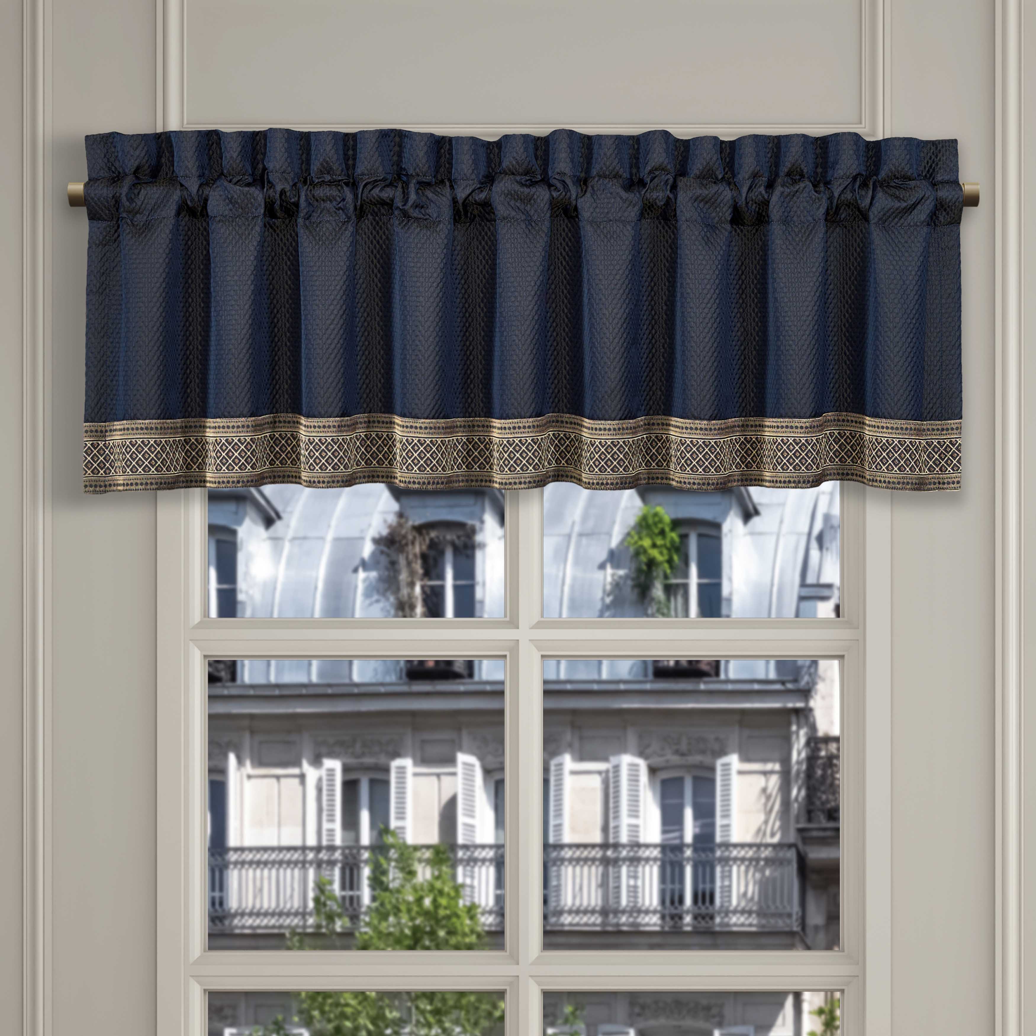 Excelsior Royal Blue Straight Window Valance – Latest Bedding