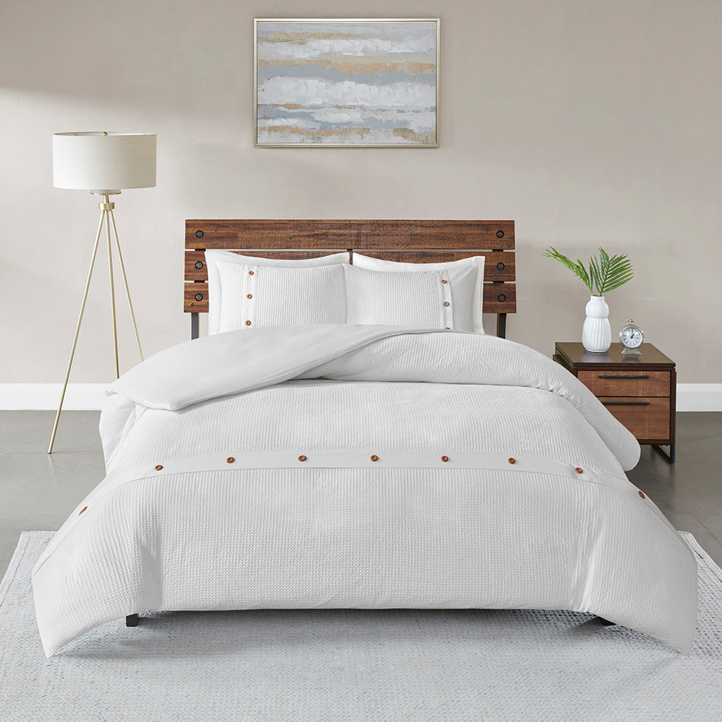 Finley White 3 Piece Duvet Cover Set – Latest Bedding