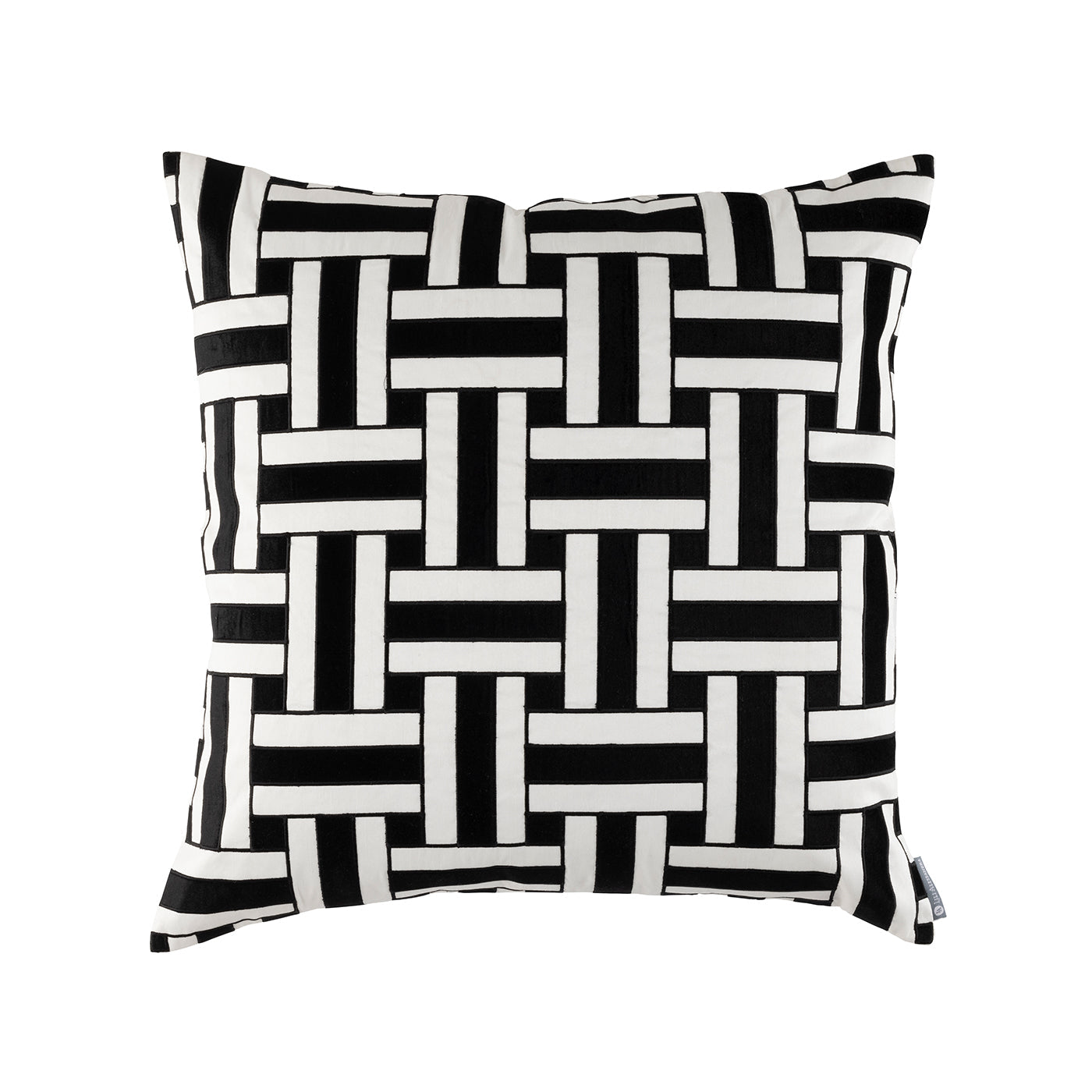 Tommy Ivory/Black Square Decorative Throw Pillow 24" x 24" – Latest Bedding