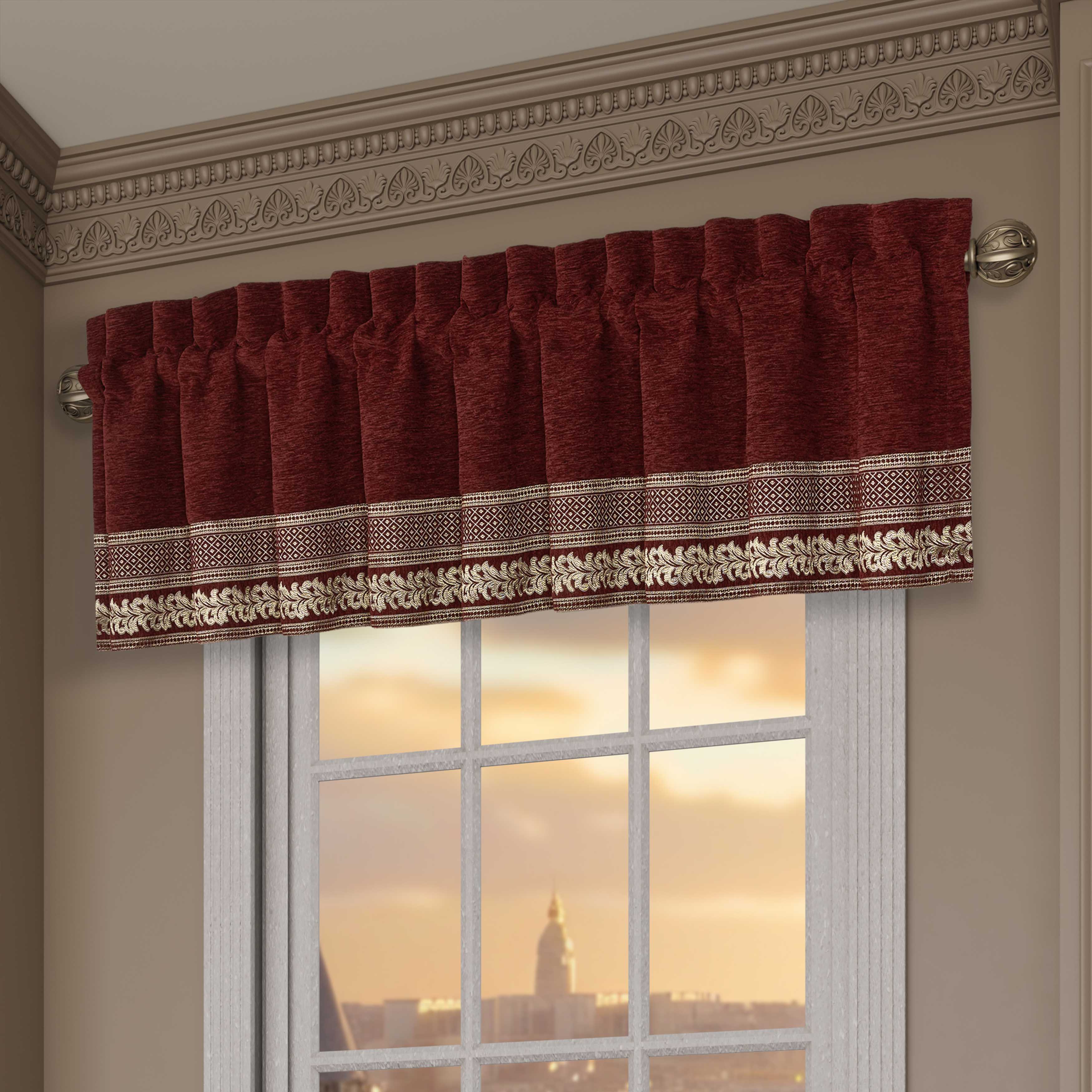 Laurenza Crimson Straight Window Valance – Latest Bedding