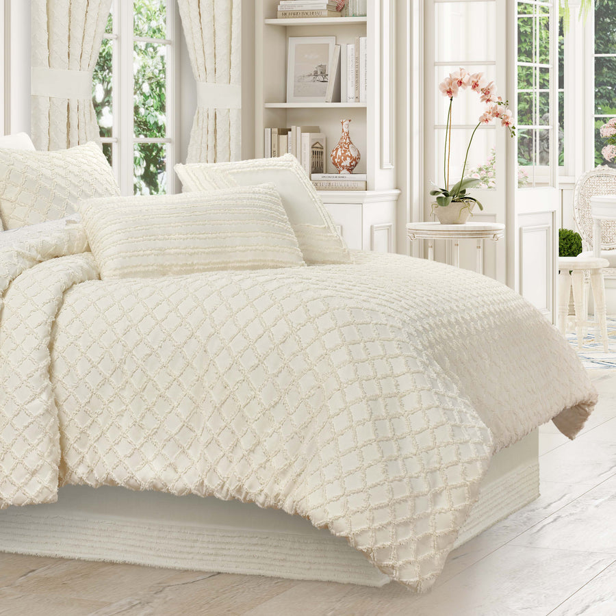 Lillian Cream 3 Piece Comforter Set – Latest Bedding