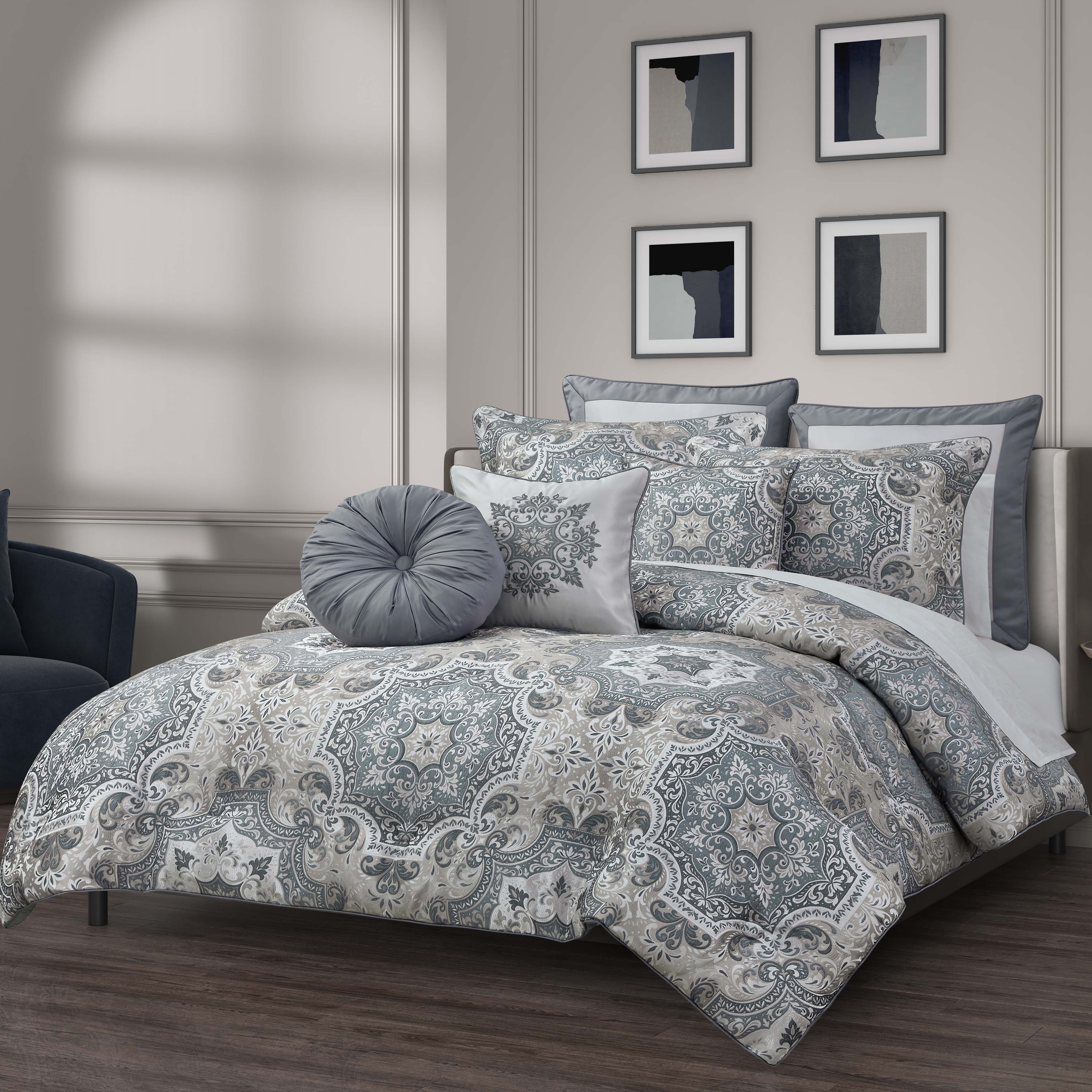 Lisbon Slate 3 Piece Comforter Set – Latest Bedding