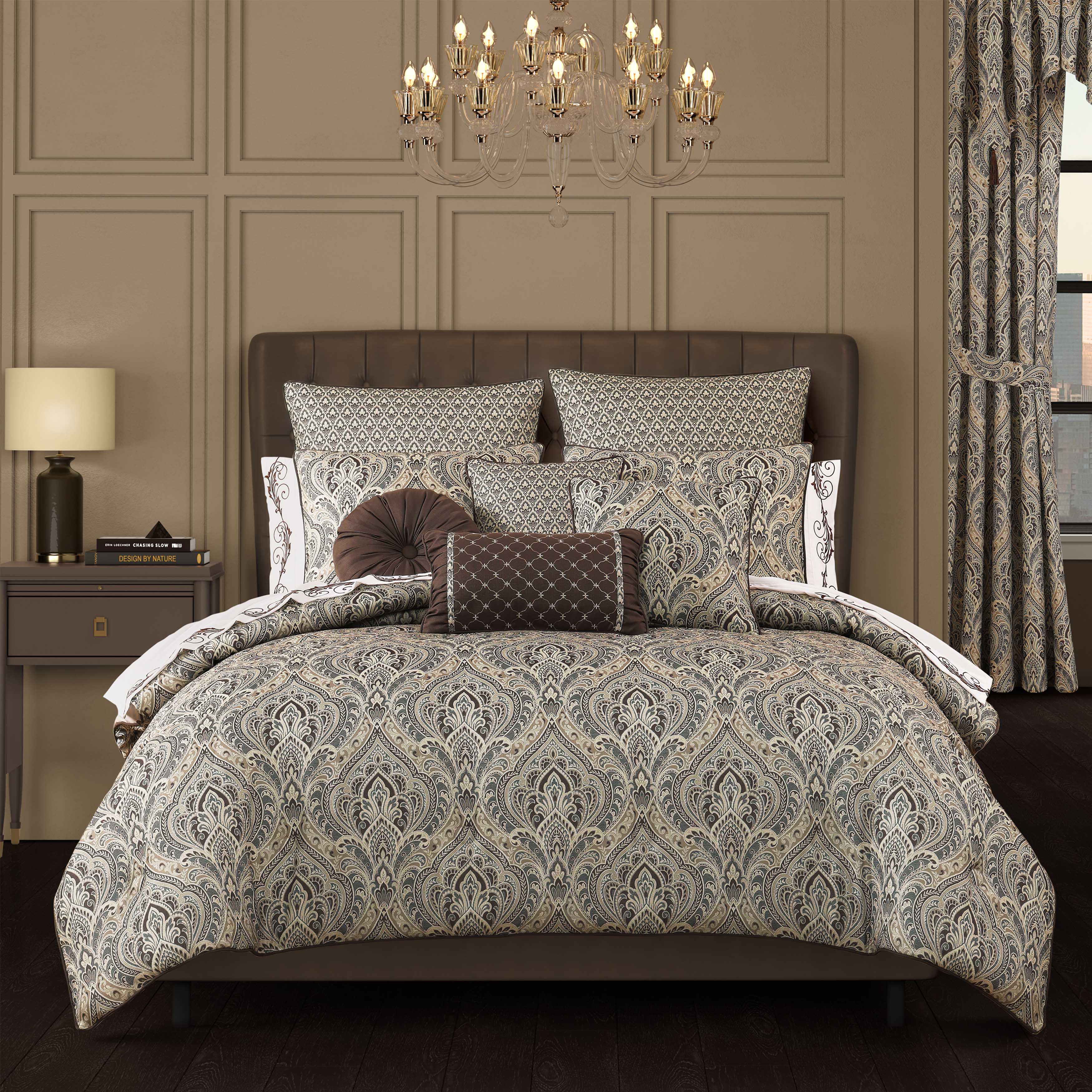 Maren Chocolate 3 Piece Comforter Set – Latest Bedding