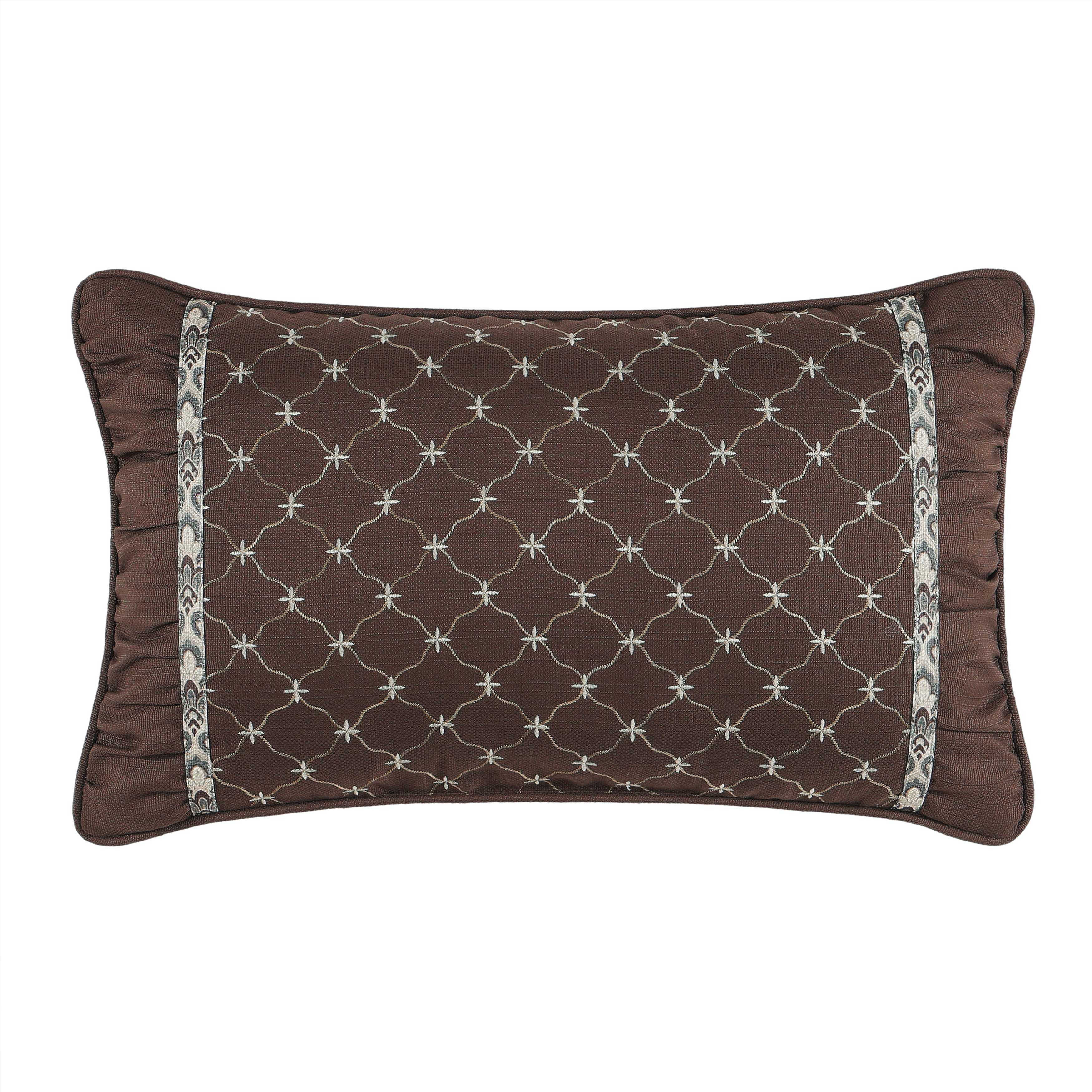 Maren Chocolate Boudoir Decorative Throw Pillow 20" x 12" – Latest Bedding