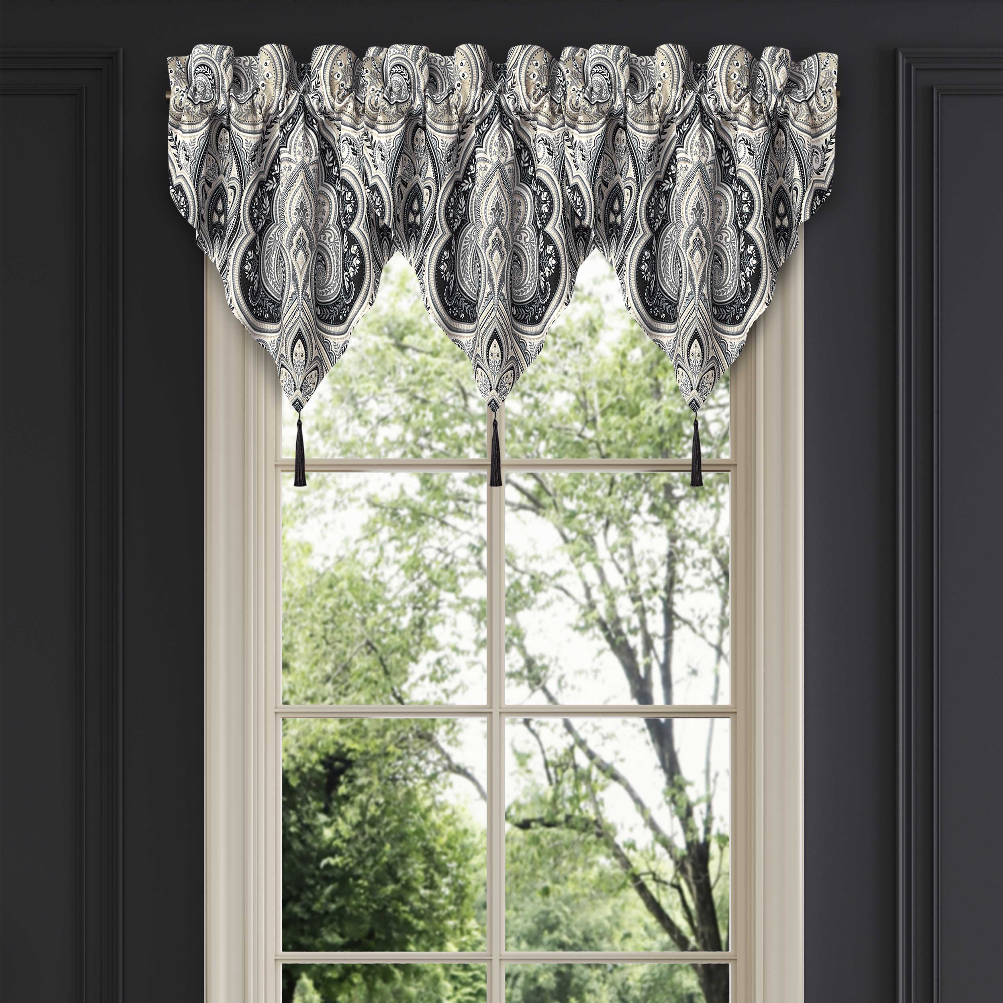 Messina Black Ascot Window Valance – Latest Bedding