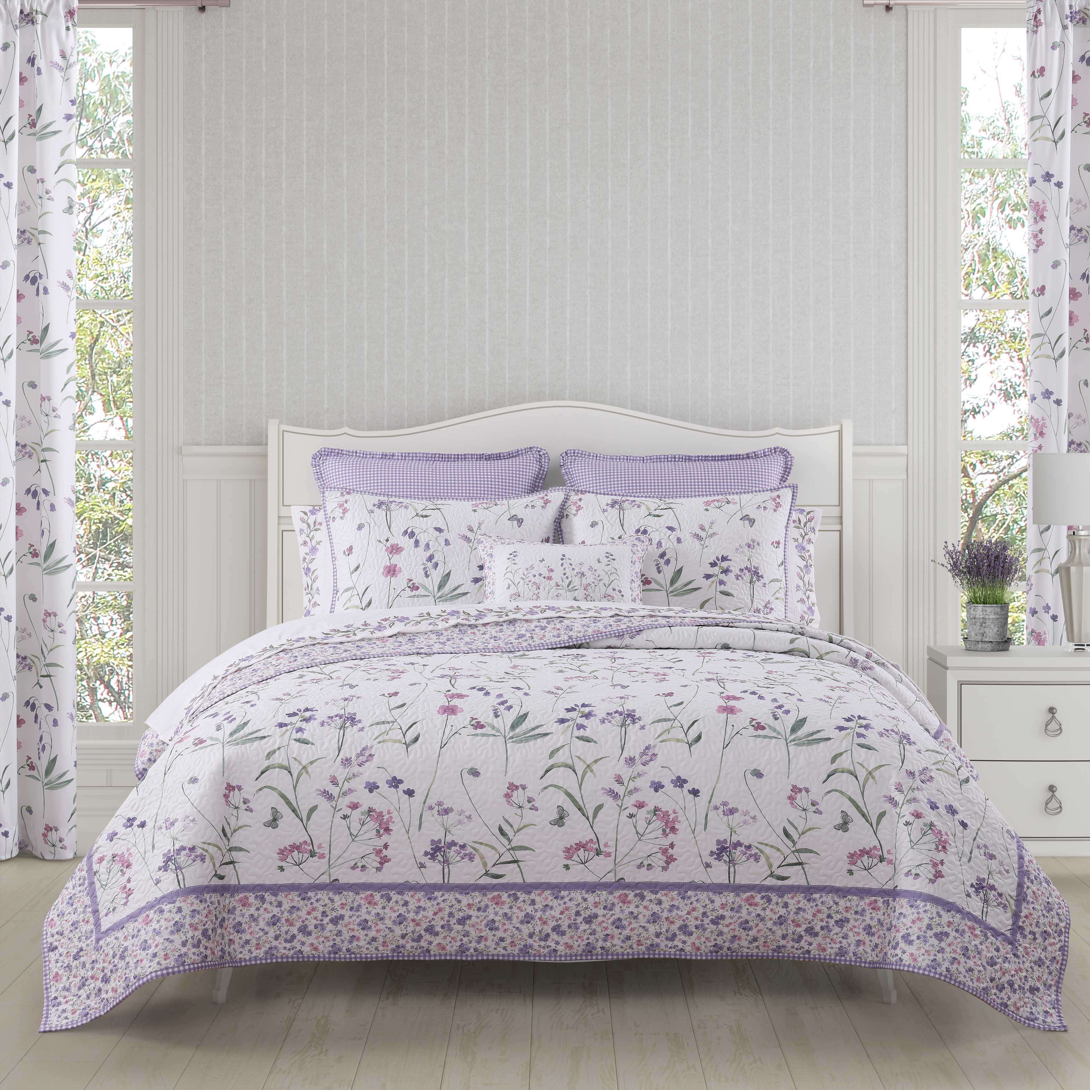 Nola Lilac 3 Piece Quilt Set – Latest Bedding