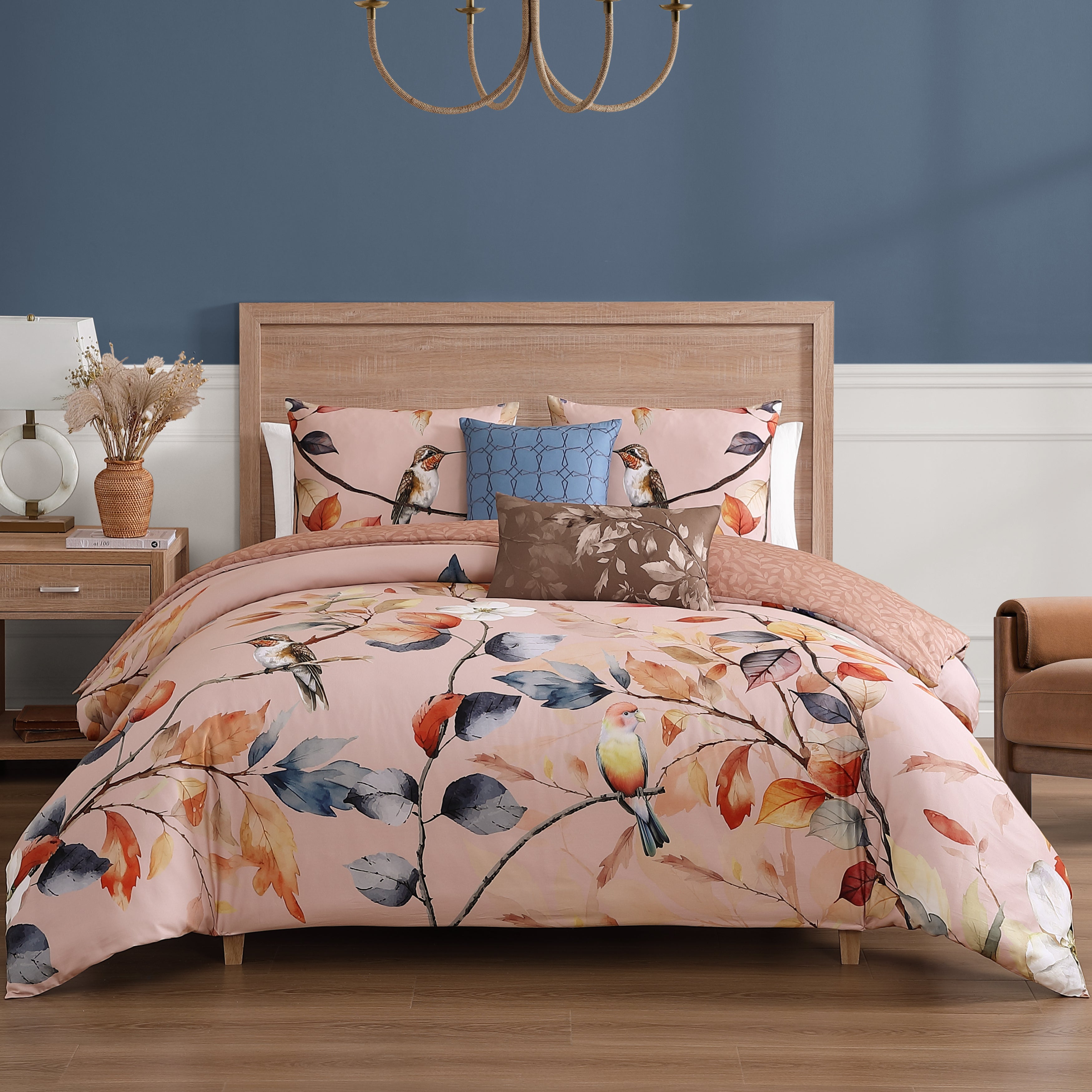 Bebejan Peachy Dogwood 5 Piece Reversible Comforter Set – Latest Bedding