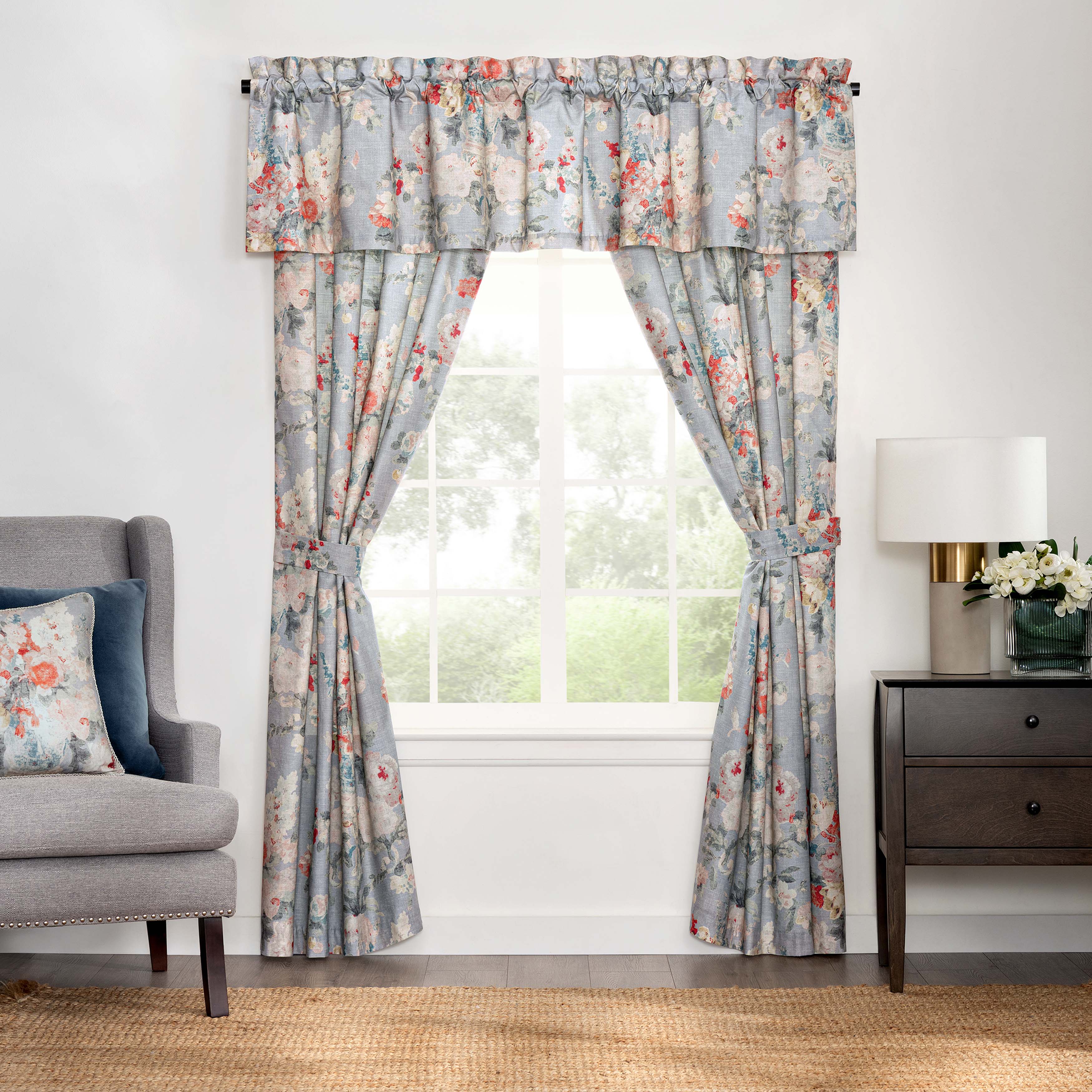 Penelope Grey Window Panel Pair – Latest Bedding