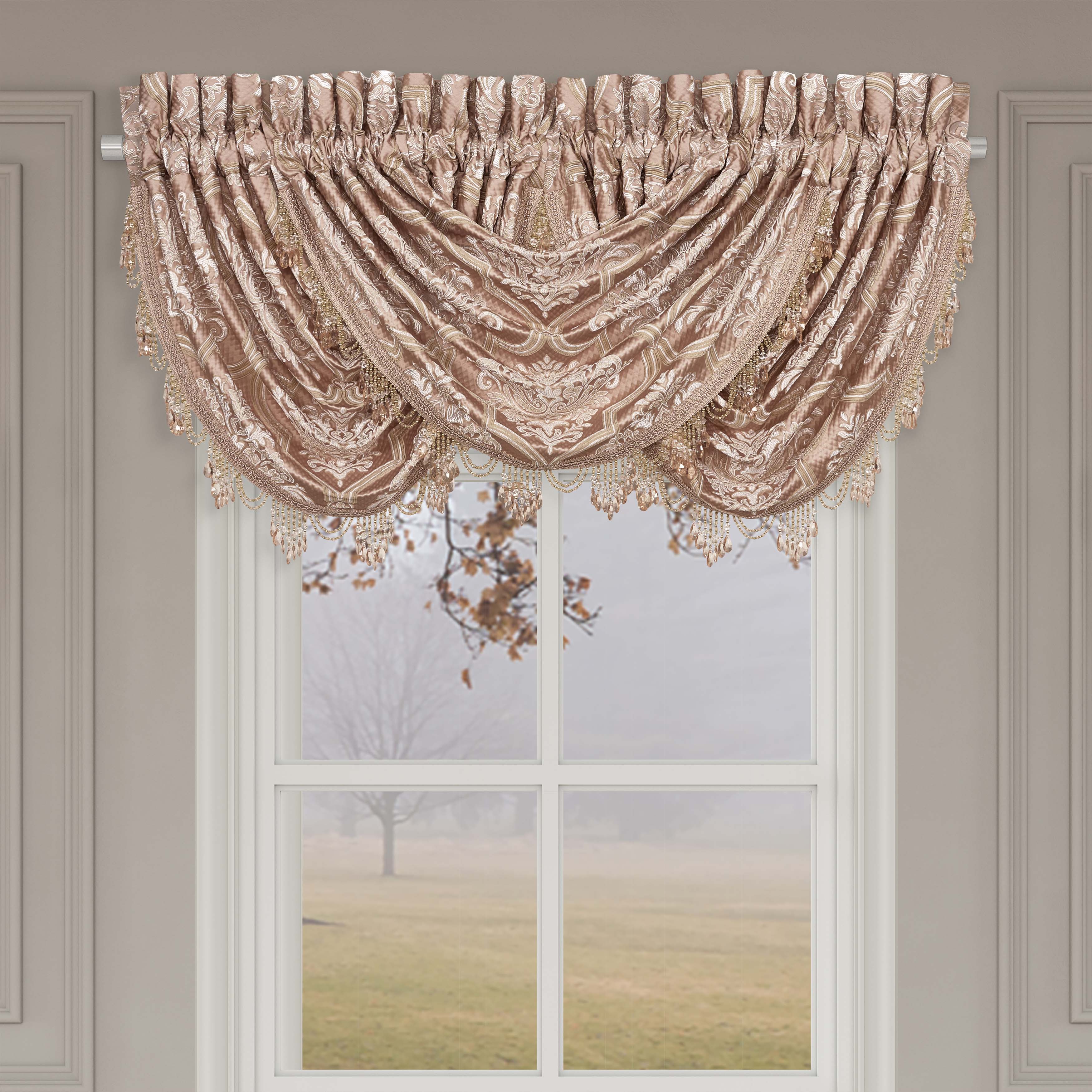 Rosewater Blush Waterfall Window Valance – Latest Bedding