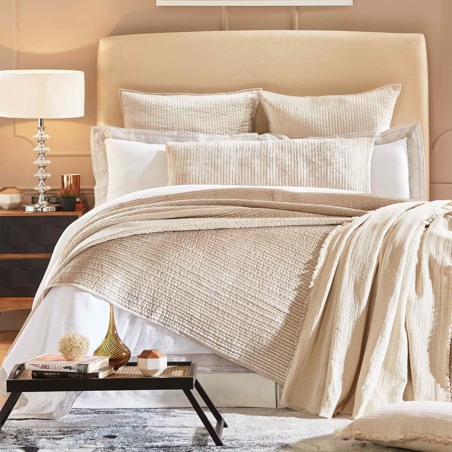 Spencer Channel Stitch Velvet Coverlet – Latest Bedding