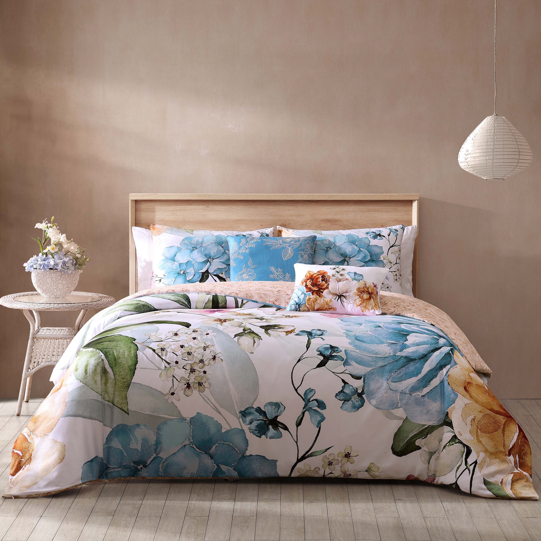 Bebejan Maia Blue 5 Piece Reversible Comforter Set – Latest Bedding