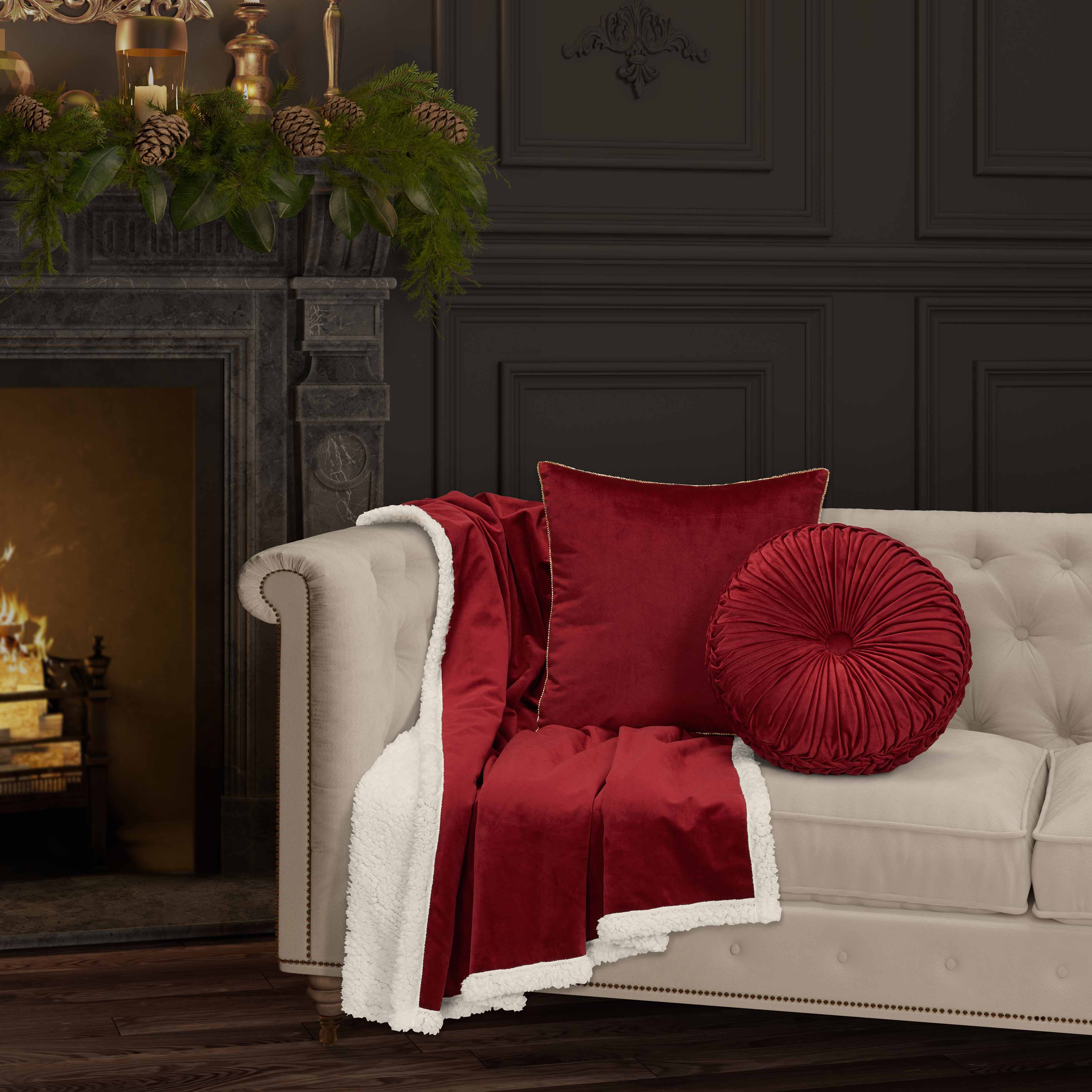 Casey Sherpa Crimson Decorative Throw – Latest Bedding