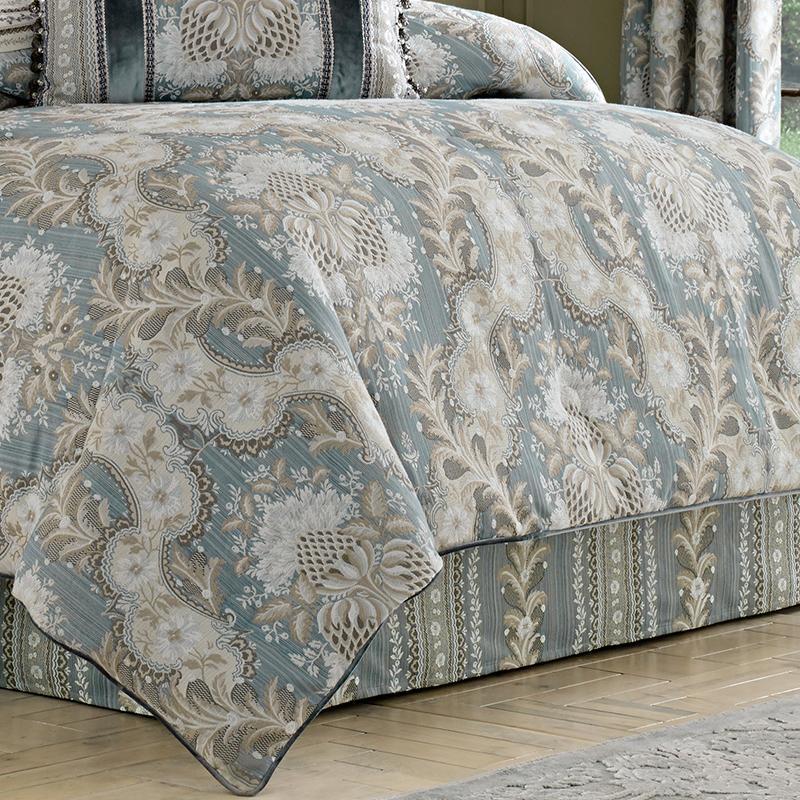 Crystal Palace French Blue 4-Piece Comforter Set By J Queen – Latest ...