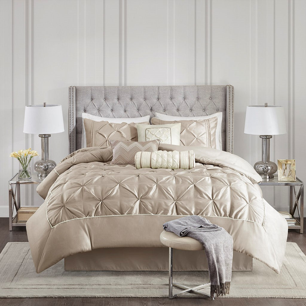 Laurel Taupe 7-Piece Comforter Set – Latest Bedding