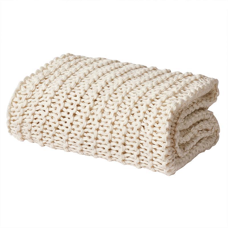 Luca Ivory Chunky Knit Throw By J Queen – Latest Bedding