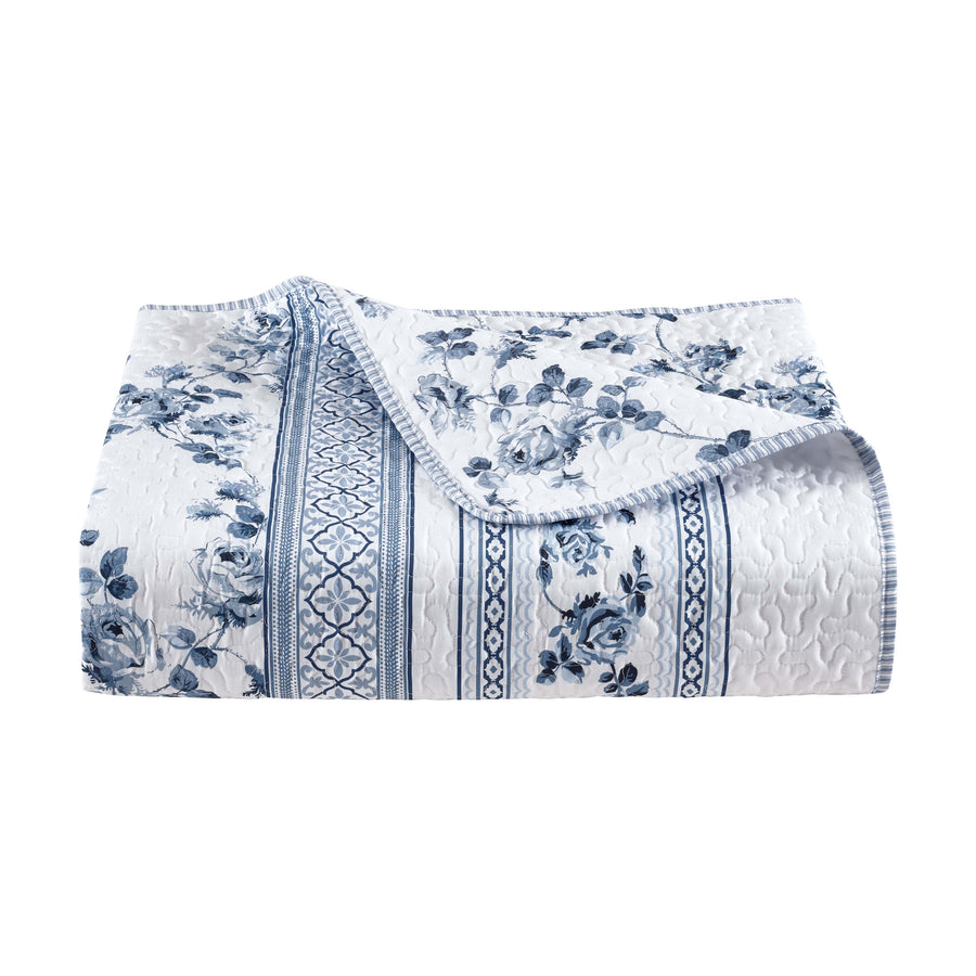 Rialto French Blue 3-Piece Quilt Set By J Queen – Latest Bedding